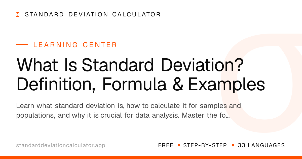 Cos'è la Deviazione Standard? Definizione, Formula ed Esempi | Standard ...