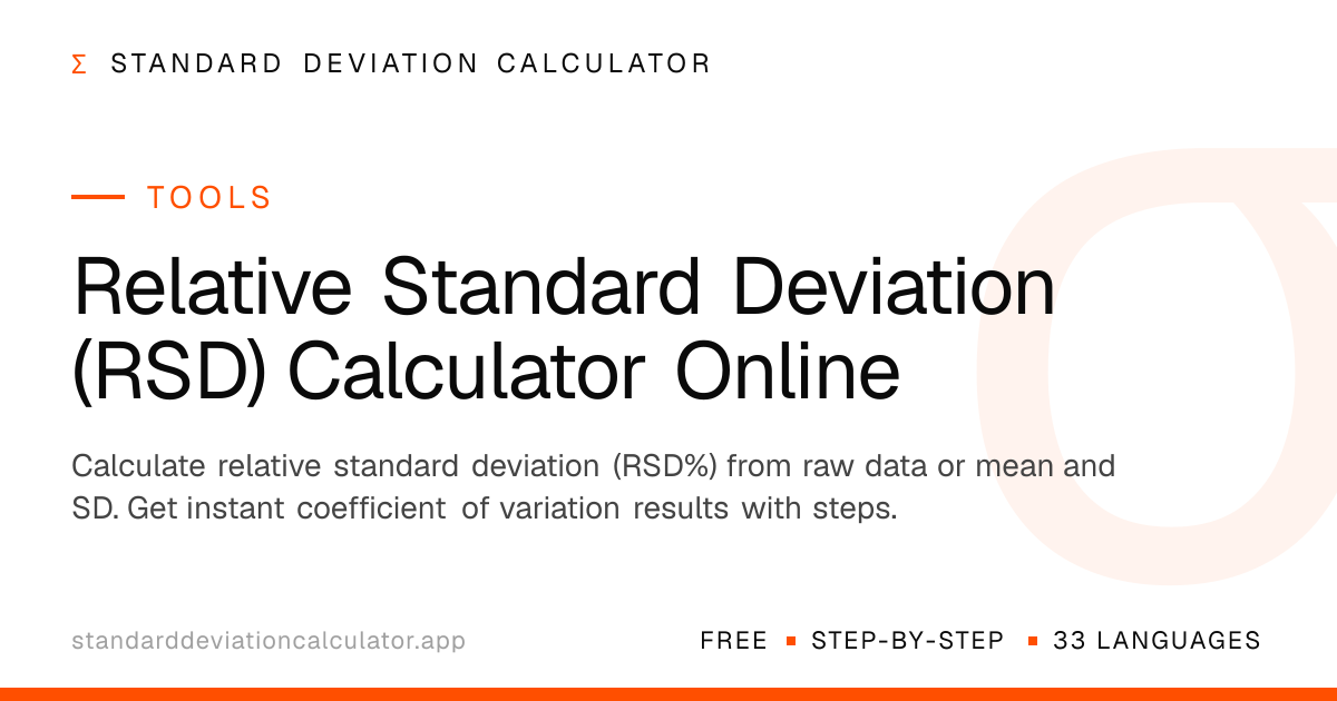 Calculadora de desvio padrão relativo | Standard Deviation Calculator